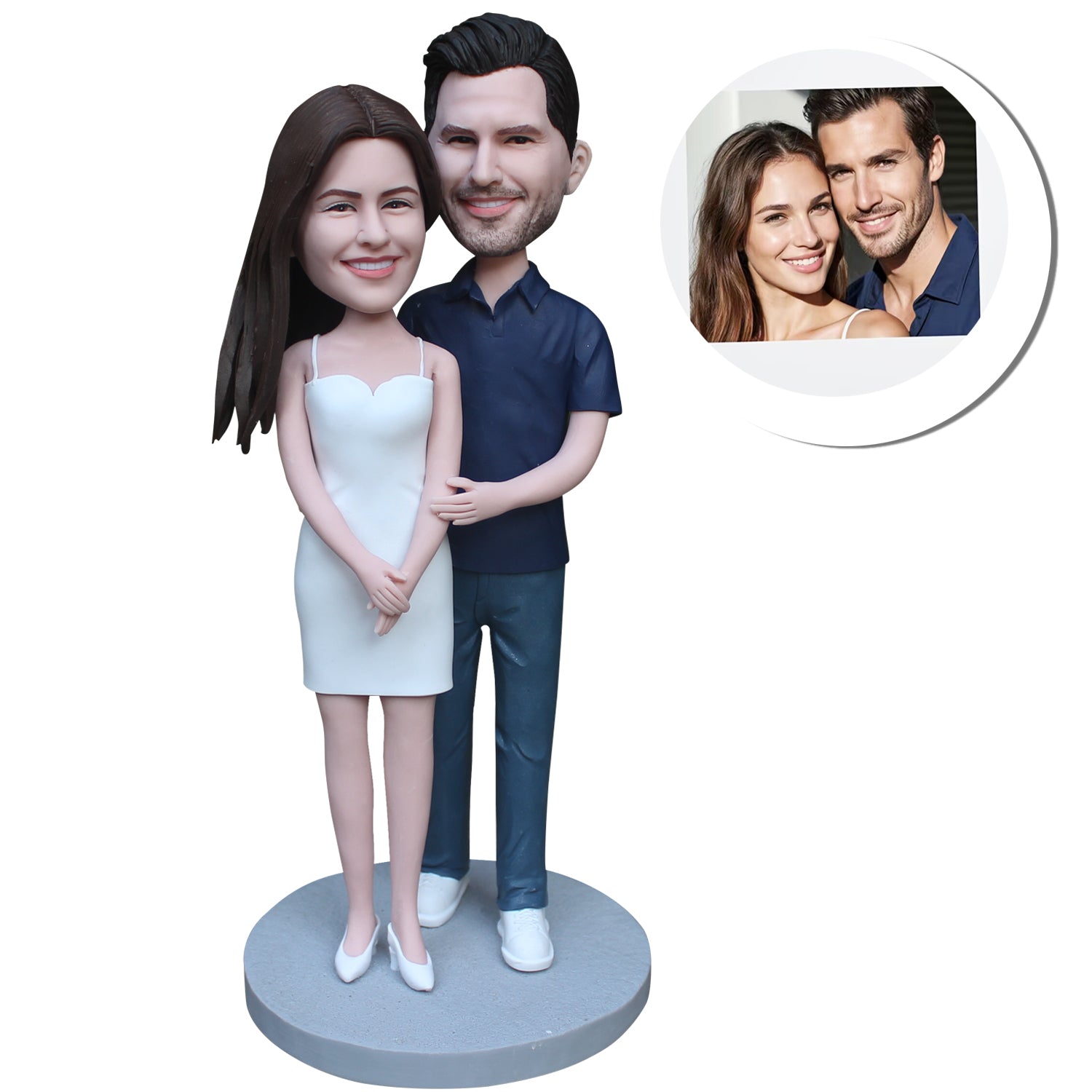 Fully customizable couples commemorative gift bobblehead doll ...